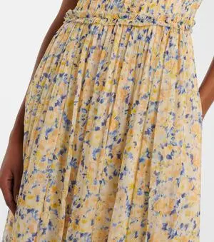 Ulla Johnson Kasia Floral Silk Chiffon Maxi Dress - Multicoloured