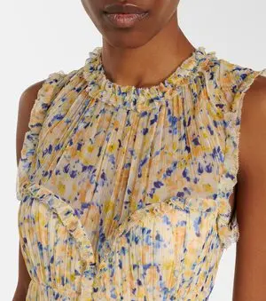 Ulla Johnson Kasia Floral Silk Chiffon Maxi Dress - Multicoloured
