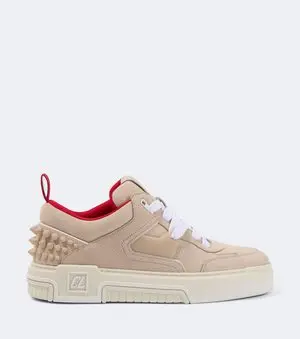 CHRISTIAN LOUBOUTIN Astroloubi Leather Sneakers - Beige