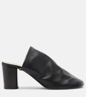 LEMAIRE Glove Leather Mules - Black