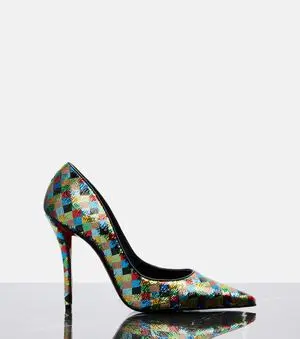 CHRISTIAN LOUBOUTIN Miss Z Sequined Pointed Toe Pumps - Multicoloured