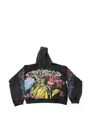 GODSPEED Vandal Lettering-embroidery Hoodie - Grey