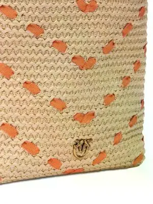 Pinko Raffia Bucket Mini Crossbody Bag