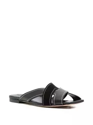 TOD'S Calf Leather Heeled Sandals - Black