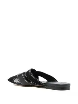 TOD'S Calf Leather Heeled Sandals - Black