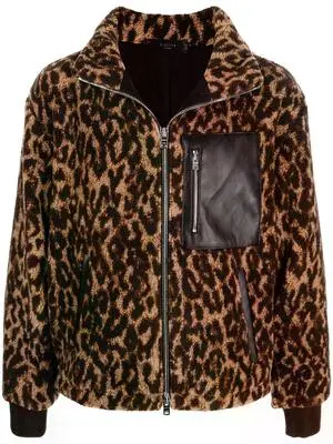 Amiri Leopard-print Faux Shearling Bomber Jacket