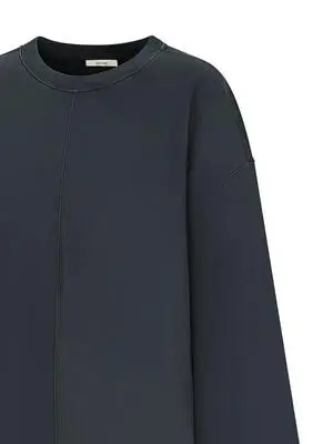 HAIKURE Wild Crew-neck Sweatshirt With Centre Seam Detailing - Blue