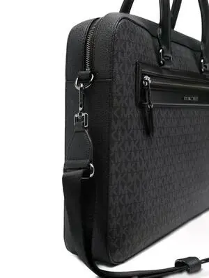 Michael Kors Logo-print Zip Briefcase - Grey