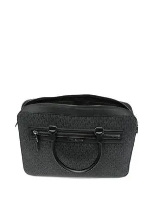 Michael Kors Logo-print Zip Briefcase - Grey