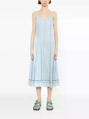 Karl Lagerfeld Embroidered Cut-out Midi Dress