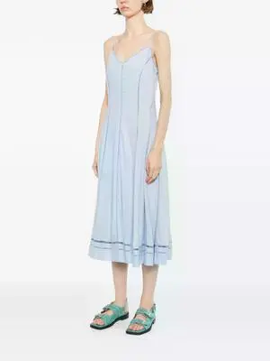 Karl Lagerfeld Embroidered Cut-out Midi Dress