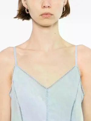 Karl Lagerfeld Embroidered Cut-out Midi Dress