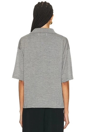 Sprwmn Oversized Cashmere Polo Top
