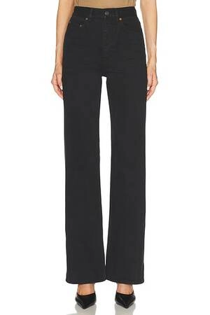 Saint Laurent 70's Flare Leg Jeans In Black