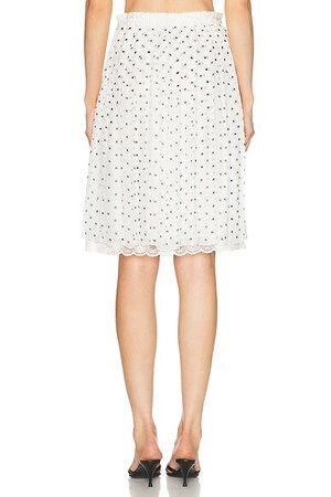 Marc Jacobs Layered Crinkle Chiffon Skirt With Lace Hem