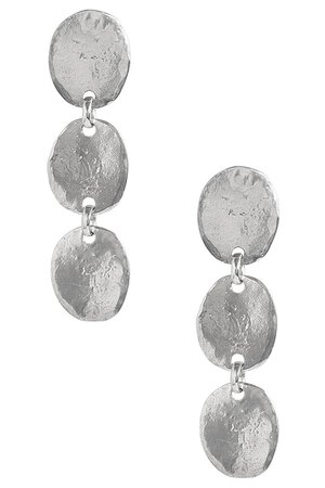 CORALI Trio Drop Earrings - Silver