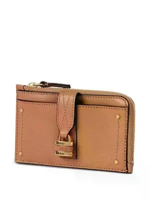 Chloé Paddington Zip Card Wallet - Neutrals