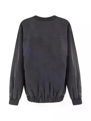 ALYSI Ribbed Knit Bomber Jacket