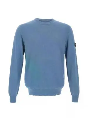 Peuterey Logo Patch Crew Neck Sweater - Blue