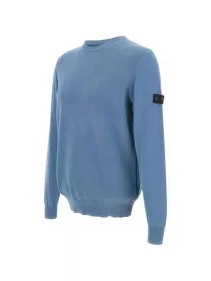 Peuterey Logo Patch Crew Neck Sweater - Blue