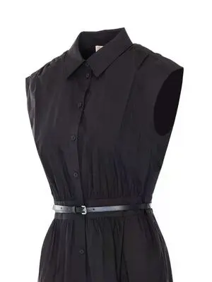 Michael Kors Sleeveless Collared Midi Dress