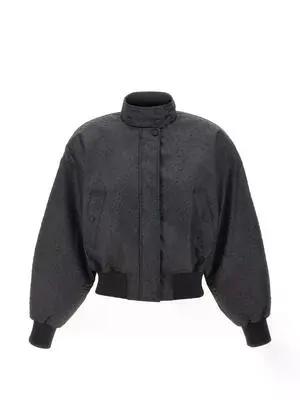 Elisabetta Franchi Taffeta Jacket With Ostrich-effect Texture