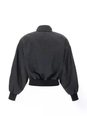 Elisabetta Franchi Taffeta Jacket With Ostrich-effect Texture