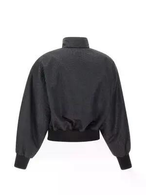 Elisabetta Franchi Taffeta Jacket With Ostrich-effect Texture