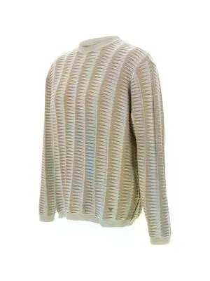 Emporio Armani Jacquard Motif Crew Neck Sweater