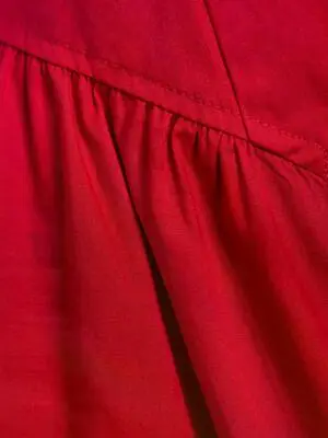 Staud Gwen Gathered Mini Dress - Red