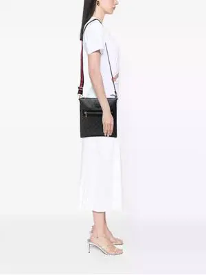 Gucci Gg Supreme Web Messenger Bag - Black
