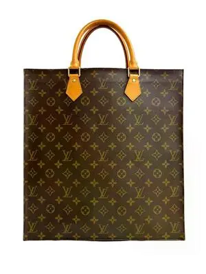 LOUIS VUITTON Monogram Sac Plat Tote Bag - Brown