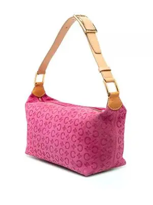 Celine 2000 C Macadam Suede Shoulder Bag - Brown