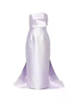Solace London Kiki Strapless Midi Dress - Purple