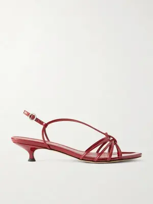 AeydĒ Amara Patent-leather Slingback Sandals