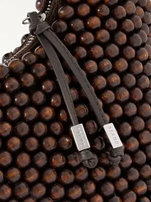 Staud Reef Beaded Wood Tote