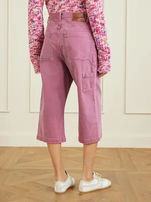 SANDERLAK Cropped Mid-rise Carpenter Jeans