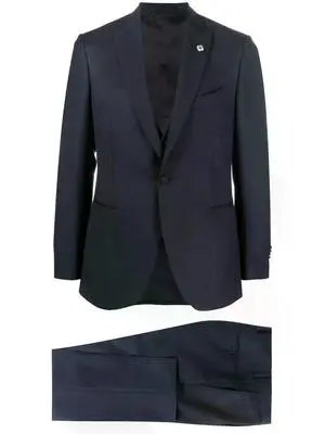 LARDINI Single Breasted Suit - Blue