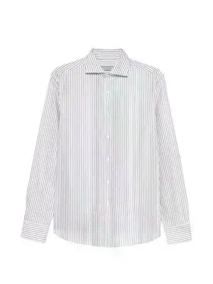 Canali Striped Shirt - Brown