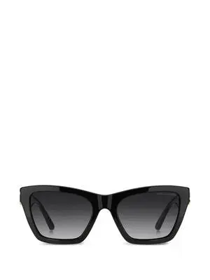 Marc Jacobs Square Frame Sunglasses With Gold Tone Logo Detail - Black