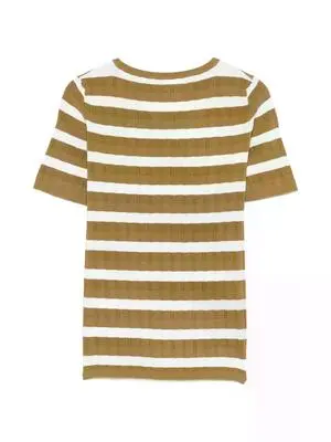 ROBERTO COLLINA Striped Ribbed T-shirt