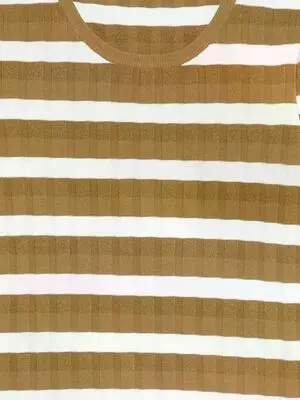 ROBERTO COLLINA Striped Ribbed T-shirt