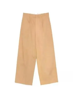 Loewe Pleated Belt Loop Trousers - Neutrals