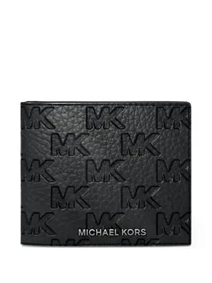 Michael Kors Hudson Logo-embossed Leather Wallet - Black