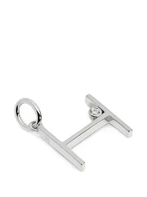 Monica Vinader Diamond Initial Pendant - Silver