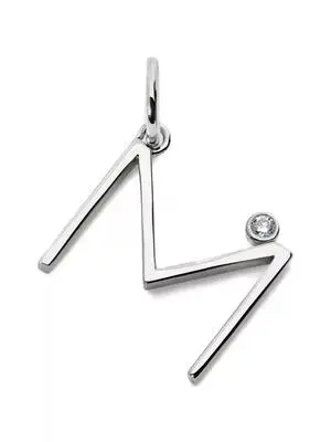 Monica Vinader Diamond Initial Pendant - Silver