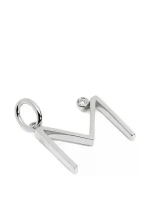 Monica Vinader Diamond Initial Pendant - Silver