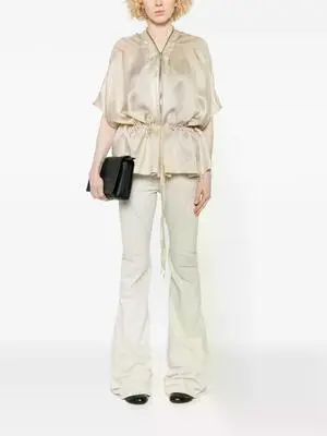 Rick Owens Bias Zip-up Flared Jeans - Neutrals