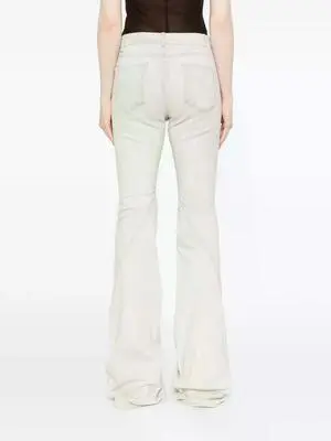 Rick Owens Bias Zip-up Flared Jeans - Neutrals