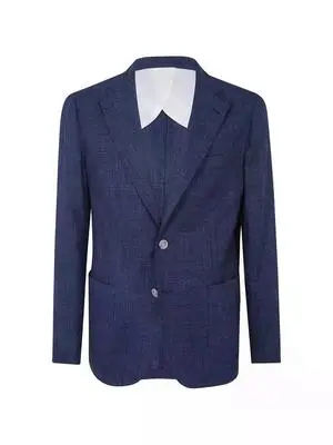 BARBA NAPOLI Wool Blazer - Blue